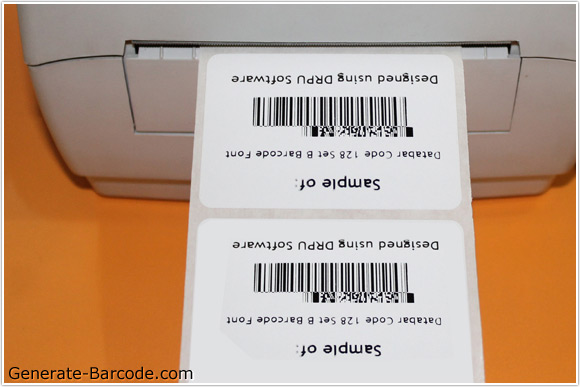 Design And Print Databar Code 128 Set B Generate