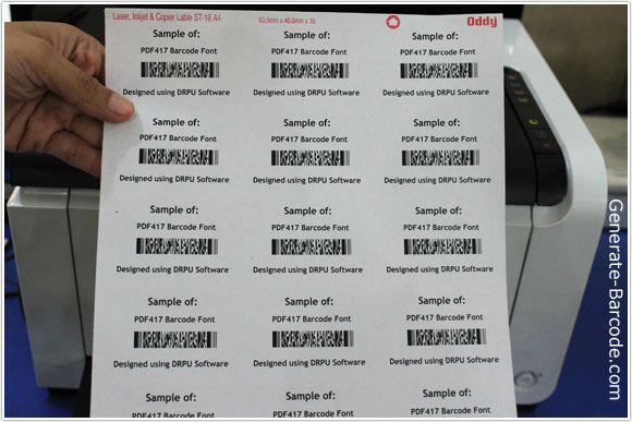 Design And Print Pdf417 Barcode Font Generate