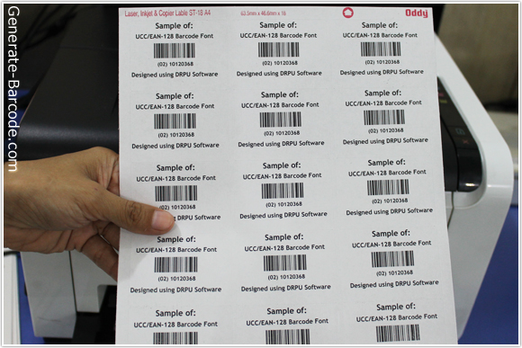 Create And Print Uccean 128 Linear Barcode Font Generate