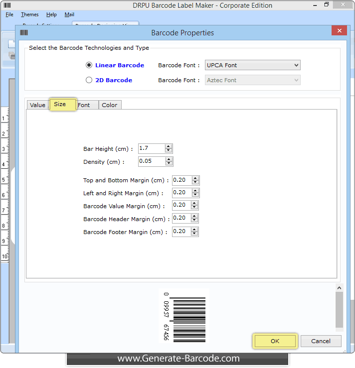Barcode Designing View Working Procedure Generate