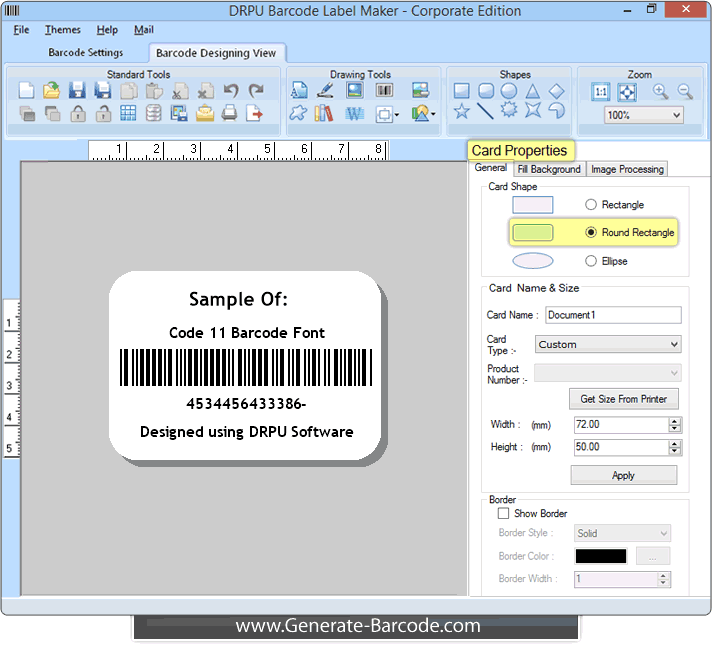 Code 11 barcode font generated by barcodes software - Generate-Barcode.com