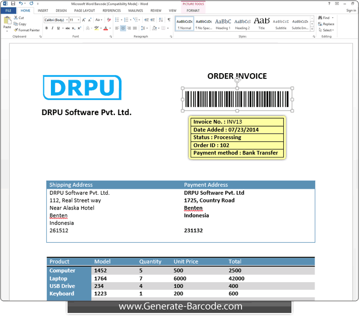 Copy and Paste Barcode with Barcode Software – Generate-Barcode.com