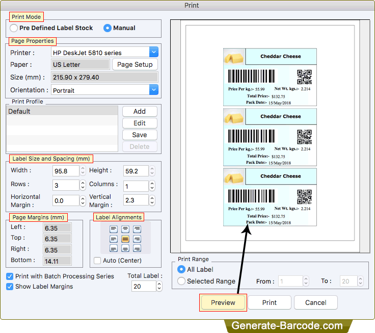 Mac Barcode Software Corporate Edition screenshots - Generate-Barcode.com
