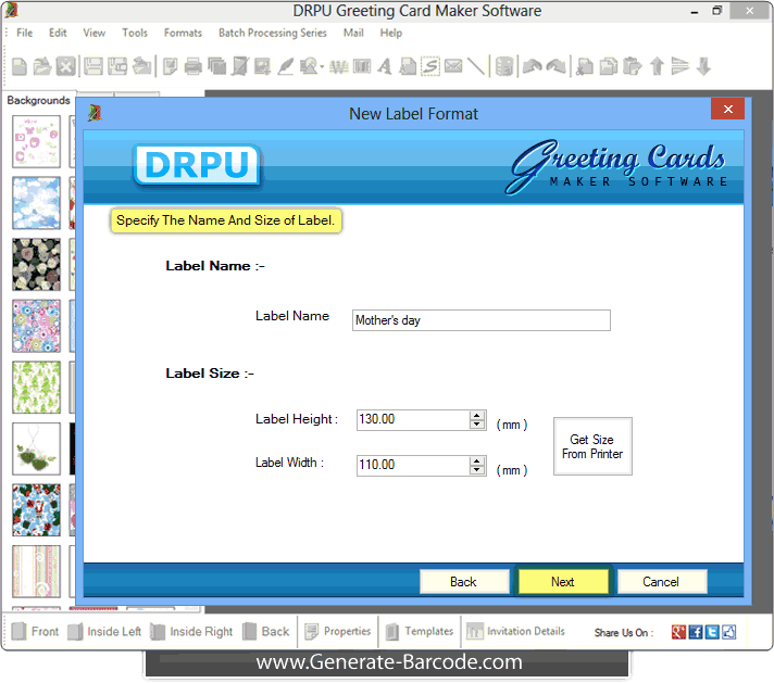Greeting card maker software screenshots - Generate-Barcode.com
