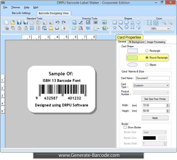 Create and print ISBN 13 Barcode linear font – Generate-Barcode.com