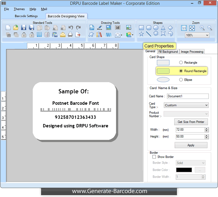 Working Procedure of Postnet barcode font – Generate-Barcode.com