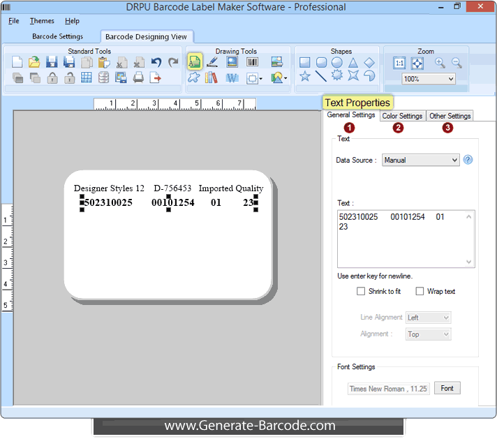 Professional Barcode Software screenshots - Generate-Barcode.com