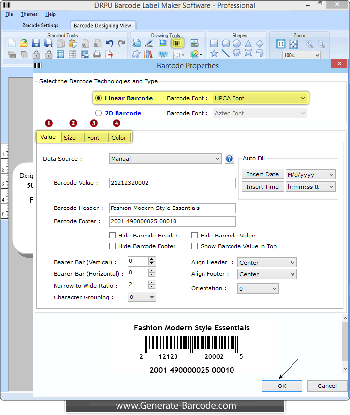 Professional Barcode Software screenshots - Generate-Barcode.com