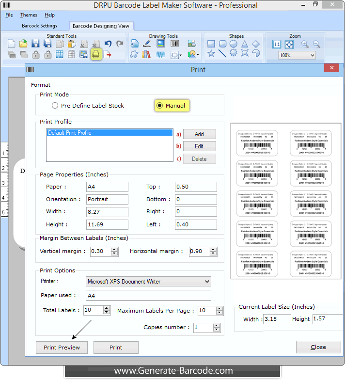 Professional Barcode Software screenshots - Generate-Barcode.com