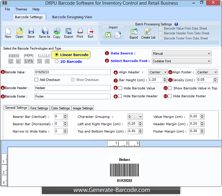 How to generate linear barcode labels using Inventory Control ...