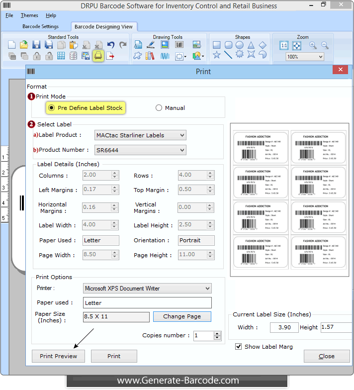 Inventory Control Retail Barcode Software screenshots - Generate ...