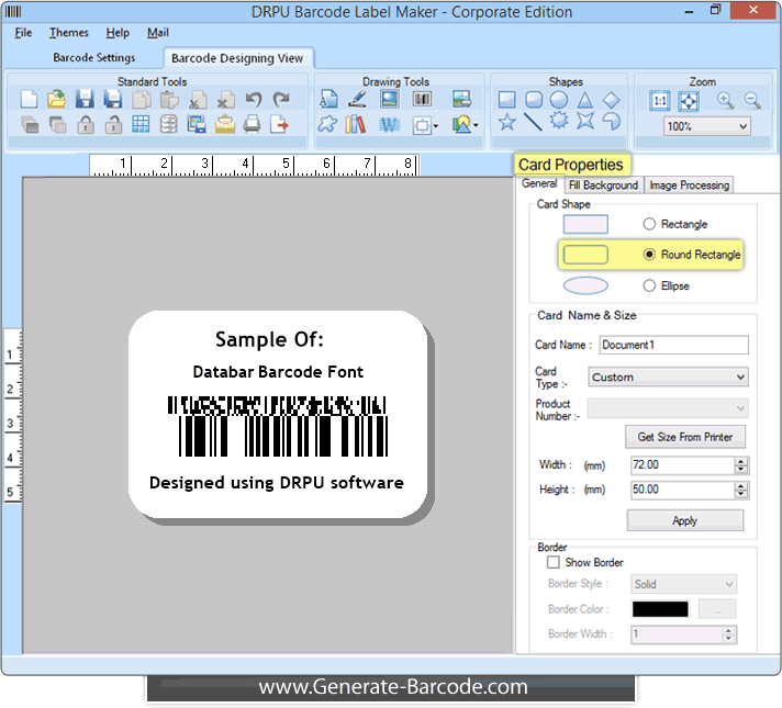 Save Designed Barcode Log Working Procedure Generate