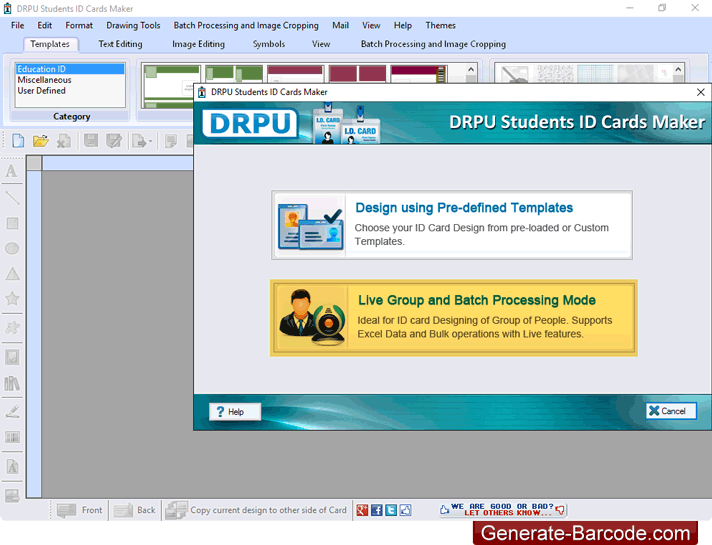 Create student ID cards by using Student ID Card Design Software