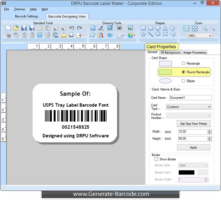 DRPU Barcode Maker USPS Tray label font image – Generate-Barcode.com